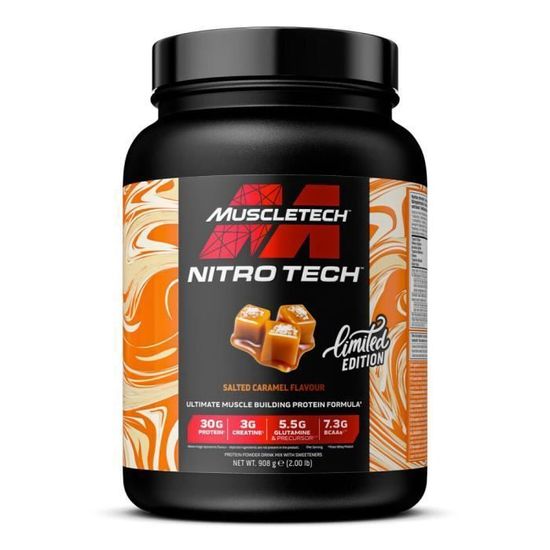 Whey isolate MuscleTech - Nitro-Tech - Salted Caramel 908g - Cdiscount Sport