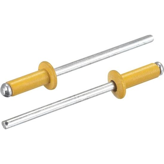 Rivets Aveugles, 3,2Mm X 9Mm Aluminium Ouvert Terminal Plat Rond Tête ...