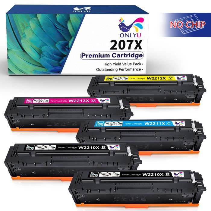 ONLYU 207X 207A 5 Cartouches de Toner Compatible pour HP 207A HP 207X ...