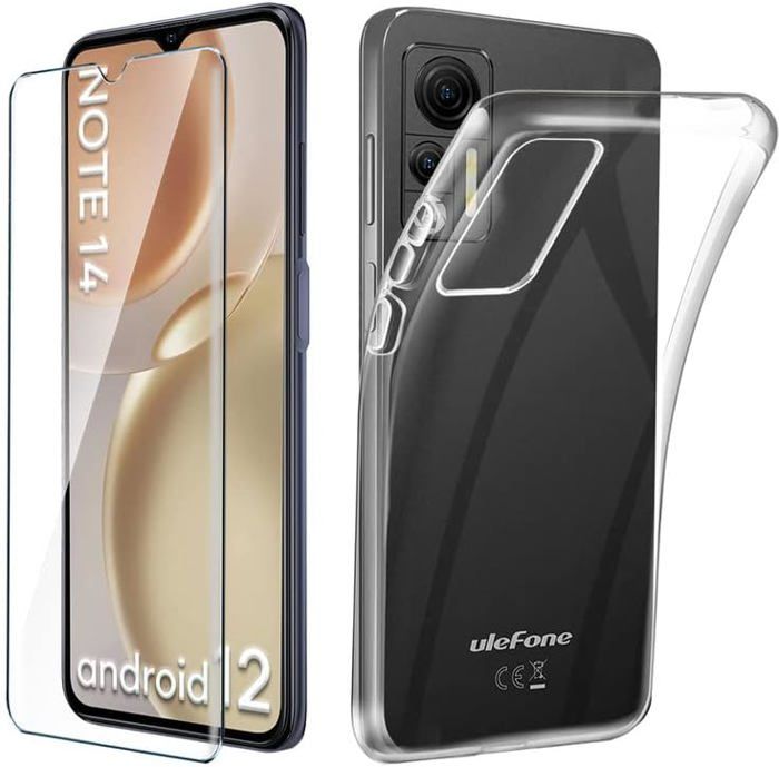Coque Ulephone Note 14 6.52, étui Silicone TPU, Verre Trempé & Film ...
