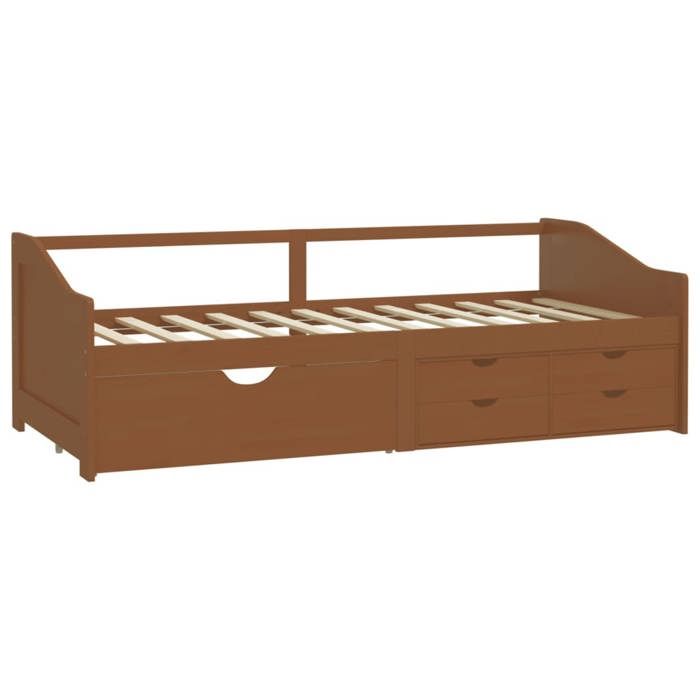 Lit de repos 3 places - sans matelas - Bois de pin massif 90x200 cm ...