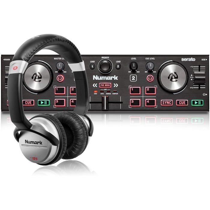 Numark DJ2GO2 Touch et HF125 – Contrôleur DJ USB 2 Decks Compact pour ...