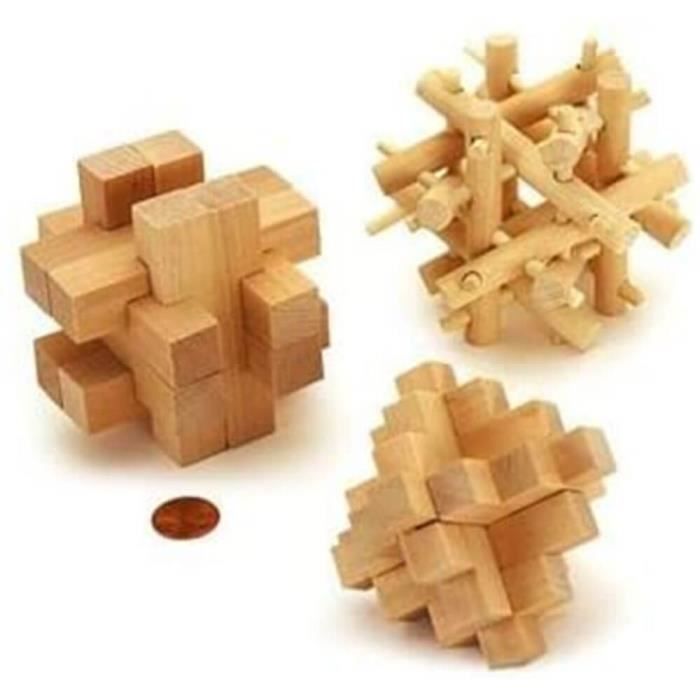 Cardinal Classic Brain Benders 3D Wood Puzzles - Cdiscount Jeux - Jouets