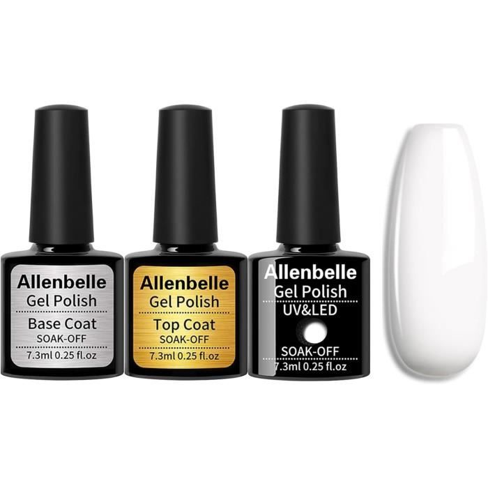(Base & Top Coat + Un Vernis) Vernis Semi Permanent À Vernis Ongles ...