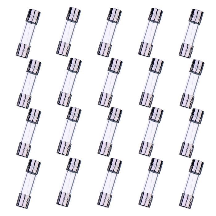 F1AL250V 20 Pcs 5x20mm Fusible En Verre À Soufflage Rapide 1A 250V 0.2x0.78 pouce Fusible ...