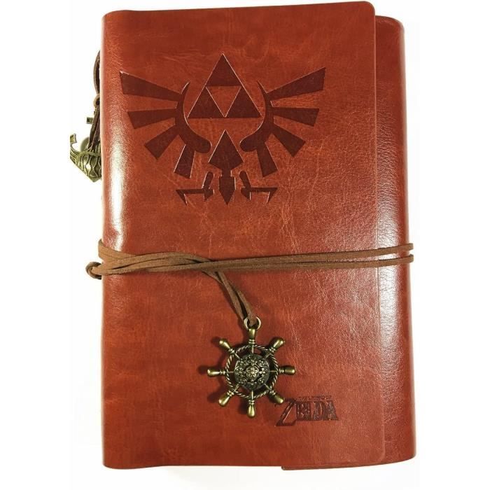 Zelda Journal en cuir avec emblème Hyrule - Rechargeable - Carnet à ...