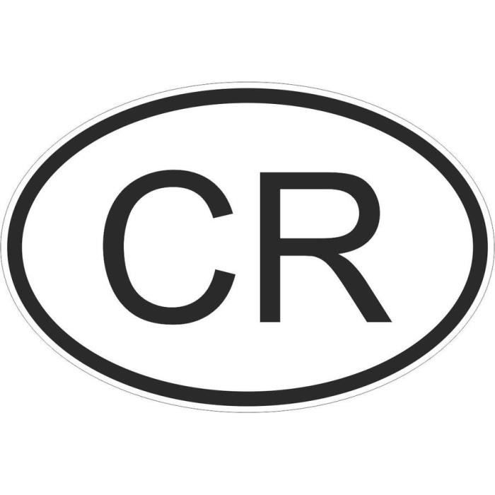 Autocollant sticker code pays voiture costa rica - Cdiscount Maison