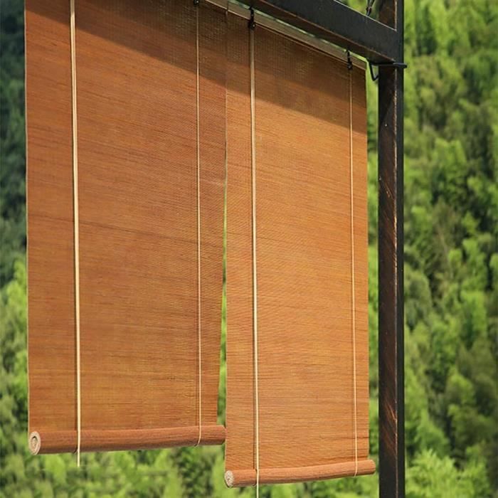 Store jour nuit Stores À Rouleau en Bambou Marron Foncé, Grand Patio ...