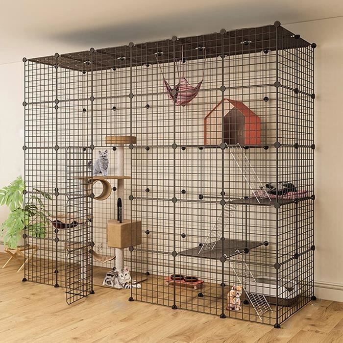 QJM Chat Enclos. Cage Furet Parc pour Chat Dintrieur. Chenil pour Chat ...