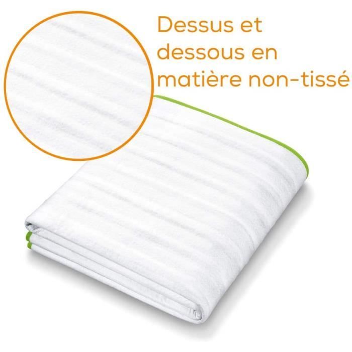 BEURER TS 15 - Chauffe-matelas - Fixation sur matelas - 3 niveaux de température - Revêtement ...