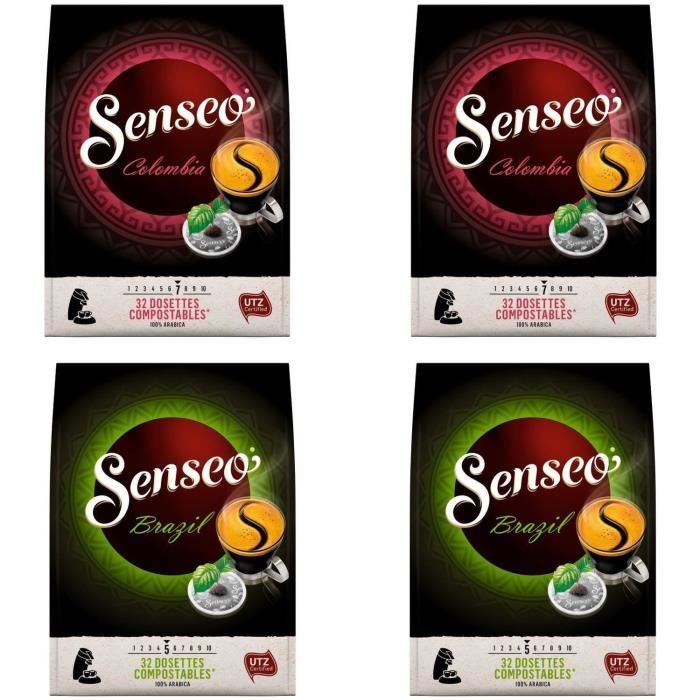 Lot de 4 -Senseo Café Lot séléction Origines - 2 variétés (Brazil et ...