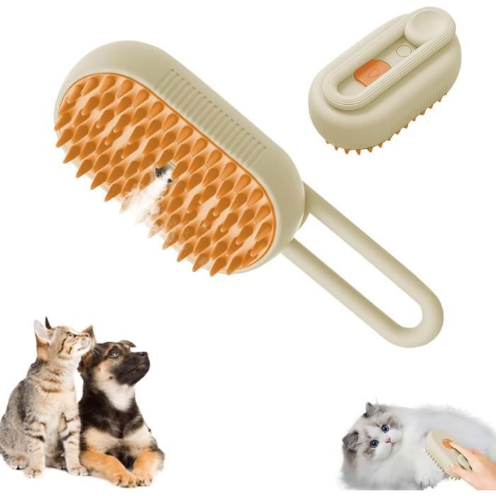 Steamy Cat Brush, Brosse À Vapeur Pour Chat 3 En 1, Brosse De Massage ...