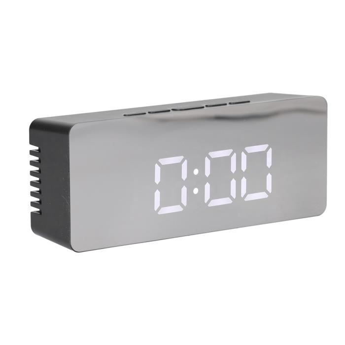 Cikonielf Digital Clocks, Bright Exquisite LED Mirror Alarm Clock for ...