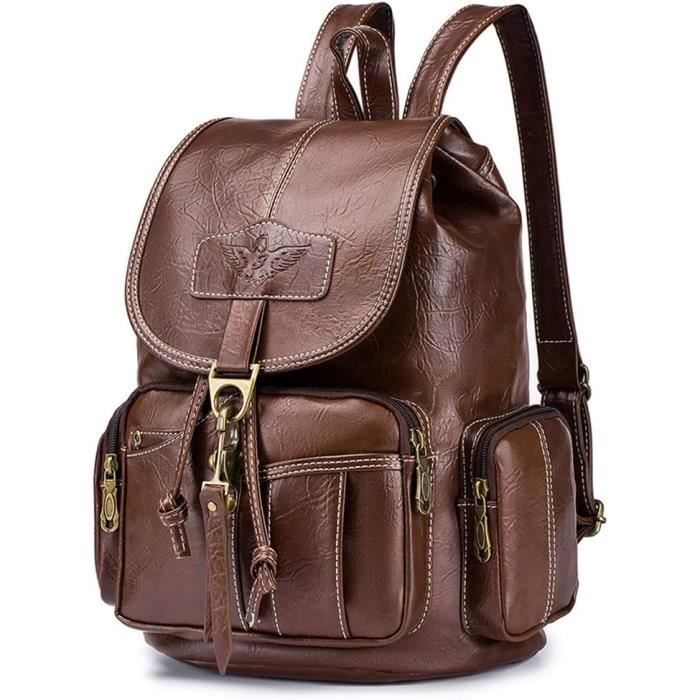 Femme Sac à Dos Anti Vol Sacs à Main Portés Dos Femme En Cuir Pu Sac D