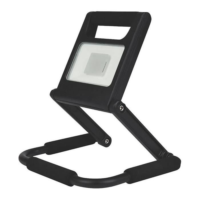 Spot LED Batterie 10 W 700 lumens, pliable, aluminium, W, noir, 24.2 x ...