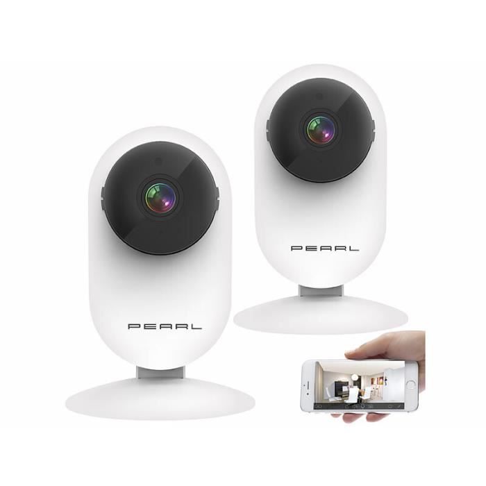 2 caméras IP HD connectées avec vision nocturne infrarouge IPC-220.HD ...