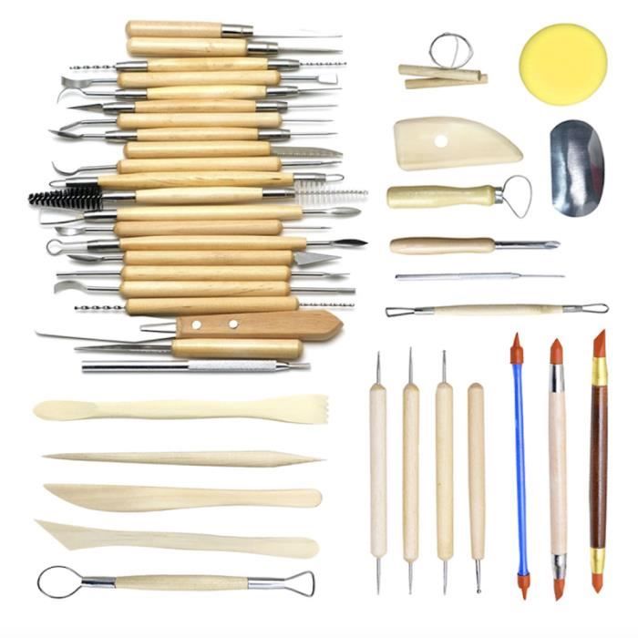 Ensemble d'outils de poterie de sculpture professionnels sûrs pratiques ...