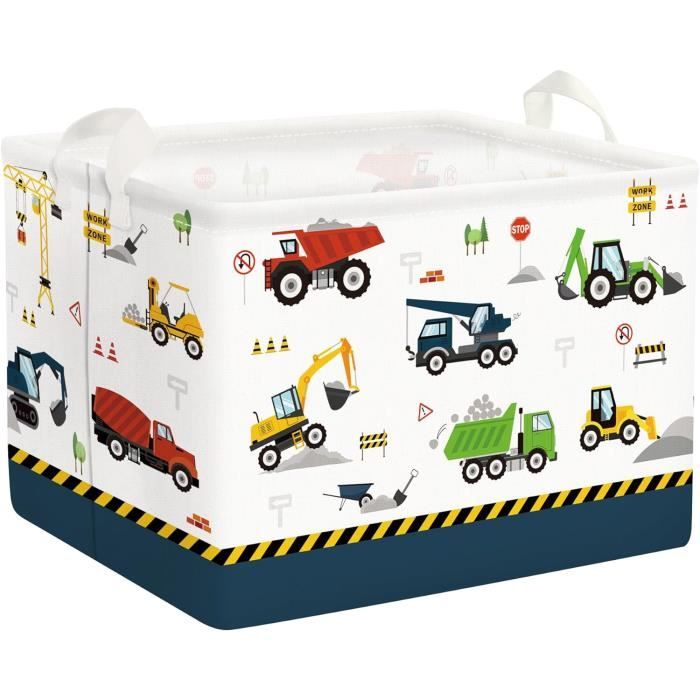 Paniers Rangement Camion De Chantier Bleu Pour Garçons Rectangulaire ...