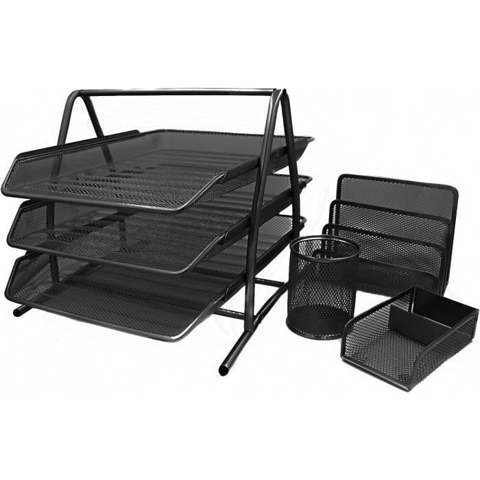 Rangement-Organiseur De Bureau 4 Pièces Inclut 1 Plateau À Lettres, 1 ...