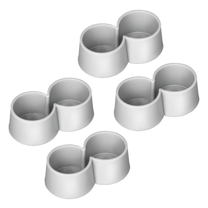 4Pcs Double 0.97Pouce Chair Table Leg Caps 50S Diner Kitchen Table Tip ...