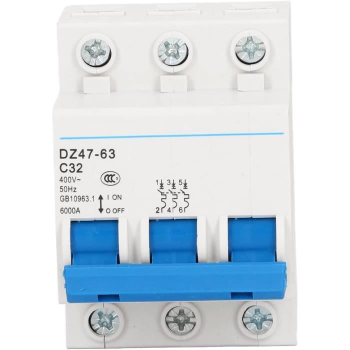 Disjoncteur 3P, Construction Modulaire Pa66 400V 32A Disjoncteur À Montage Sur Rail Din For ...