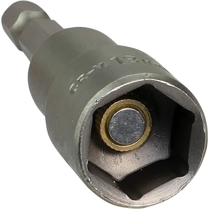 C45862 - Douille-Porte-Embout 1-4'' 13Mm - Pointe Magnétique-Aimantée À ...