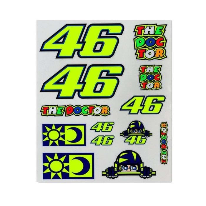Stickers VR46 ROSSI MULTICOLOR BIG - Cdiscount Auto