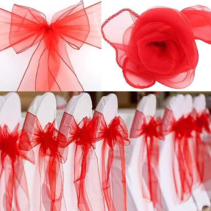 XJYDNCG Lot 25pcs rubans en Organza - Déco Housse de chaise nœuds ...