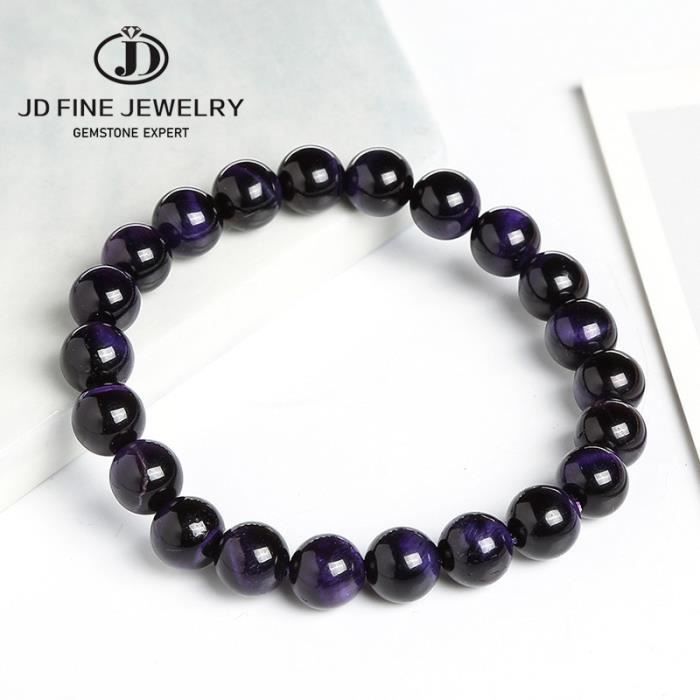 Purple-6mm -JD — Bracelet Bouddha œil de tigre bleu,bijou en pierre ...