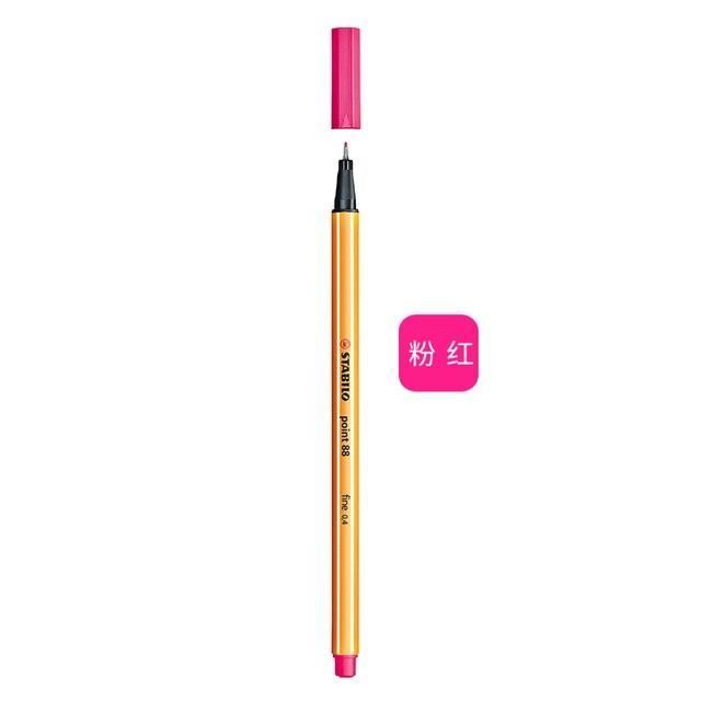 STYLO,Pink 56--Stylo à Gel Stabilo multicolore en Fiber, 12 pièces ...