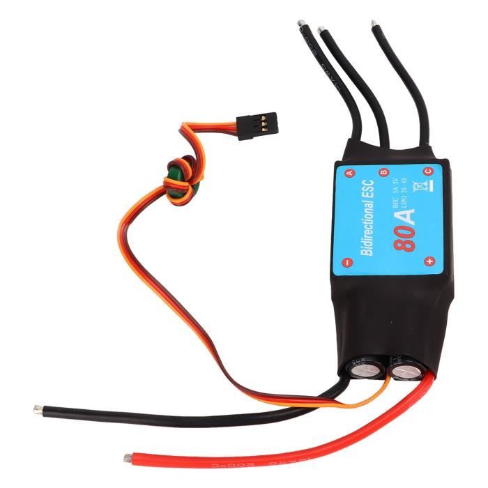 Zerodis ESC balais pour bateau RC Moteur Balais RC, ESC Balais RC 80A ... Zerodis ESC balais pour bateau RC Moteur Balais RC, ESC Balais RC 80A ...