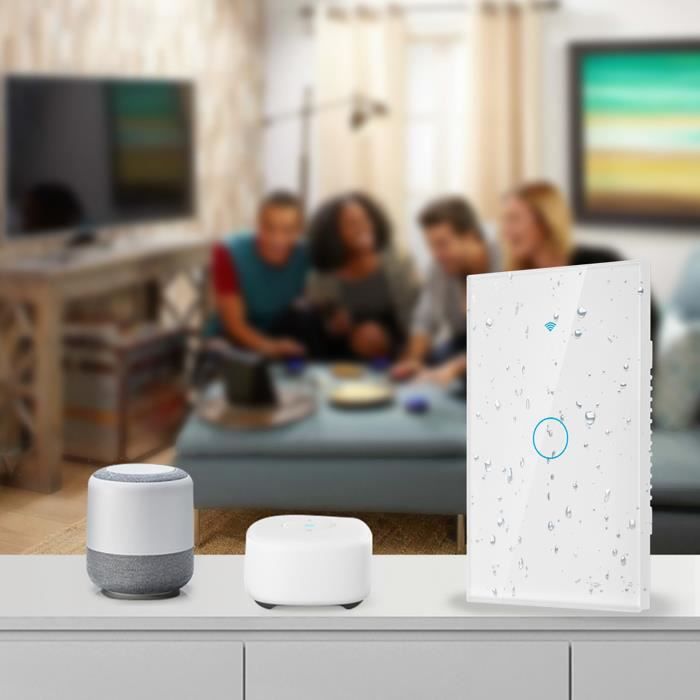 Smart Switch Commutateur d'écran tactile WiFi Single Circle pour pour 1 ...