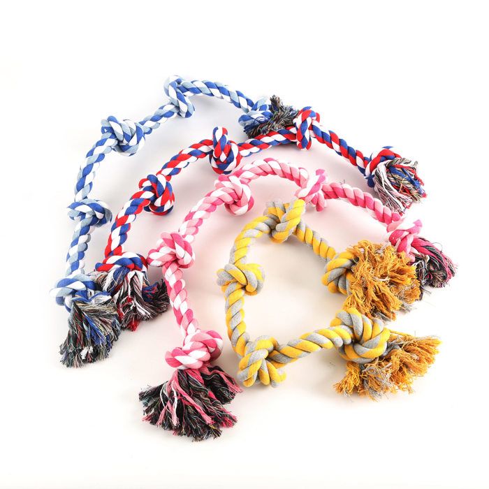 Jouet corde pour chien - Phoesky - 90 cm - Cinq nœuds - Résistant aux ...