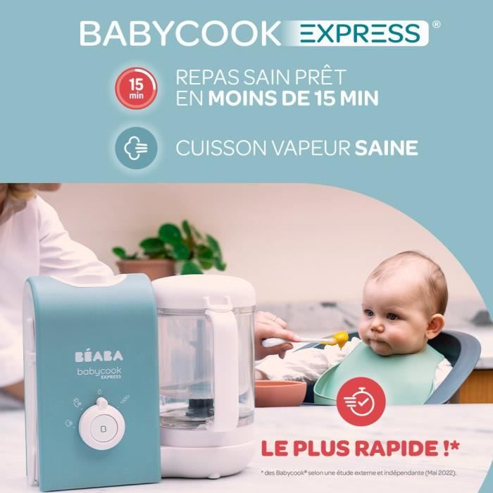 BEABA, Babycook express, robot bébé, 4 en 1 mixeur-cuiseur, gris ...