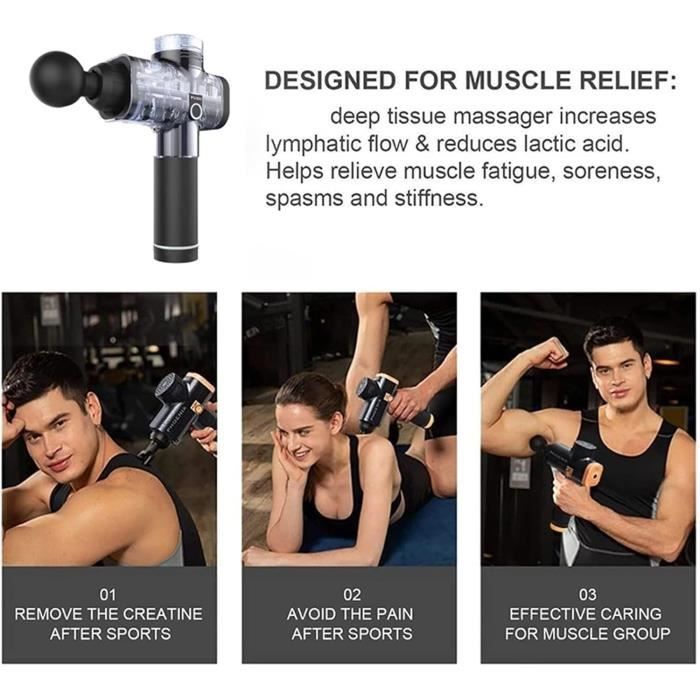 Pistolet Massage Muscle Phoenix Transparent Corps Masseur Électrique 4 ...