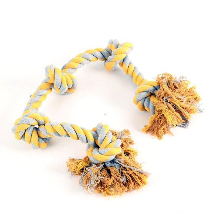 Jouet corde pour chien - Phoesky - 90 cm - Cinq nœuds - Résistant aux ...