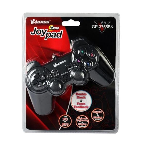 VAKOSS GAMEPAD USB, FONCTION DUAL-SHOCK, MODES ... - Cdiscount Informatique