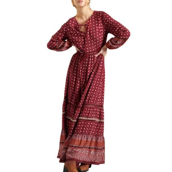 Robe Superdry Ameera Maxi Rouge pour Femme Rouge - Cdiscount Prêt-à-Porter