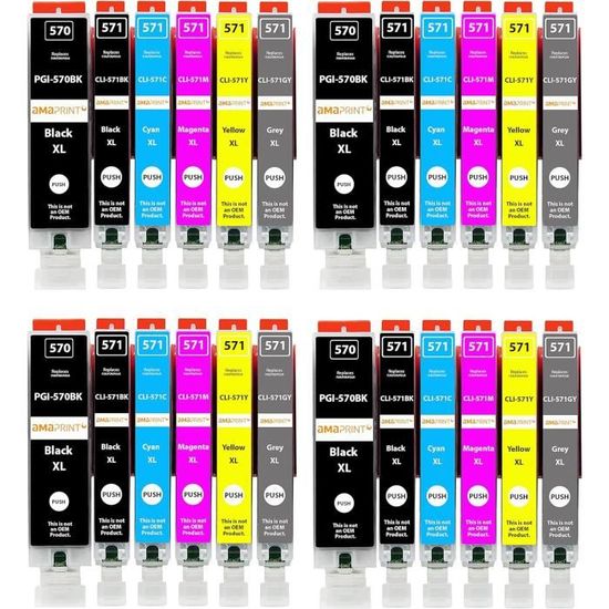 24 Xl Cartouches Compatible Avec Canon Pgi 570 Cli 571 Pour Pixma ...