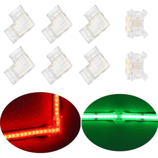Cob Rgb Led Bar Connector Coin, Connecteur D'Angle Led, Connecteur ...