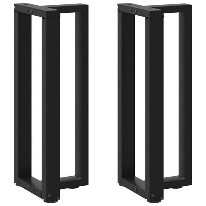 VidaXL Pieds de table console en T, 2 pièces, noir, 25 x 28 x (72-73 ...