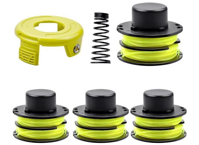 4 Bobine Fil Coupe Bordure Compatible avec Ryobi RAC118 RAC119,Convient pour Ryobi RLT3025F ...