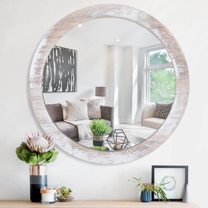 Miroir Mural Rond Rustique De 50,8 Cm Pour Décoration D'Intérieur ...