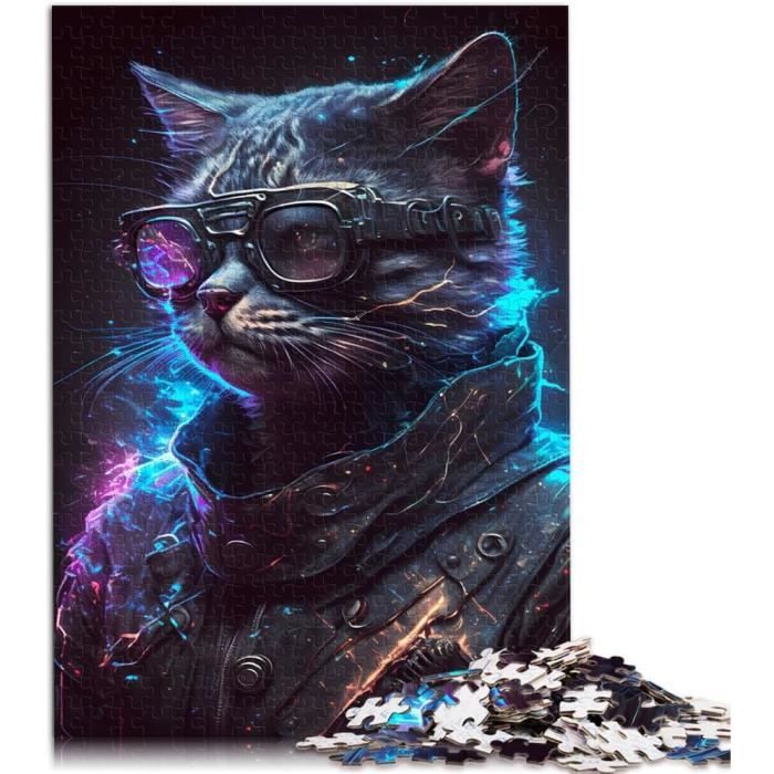 Chat Humain Puzzles Pour Adultes 1000 Puzzles Pour Enfantscardboard ...