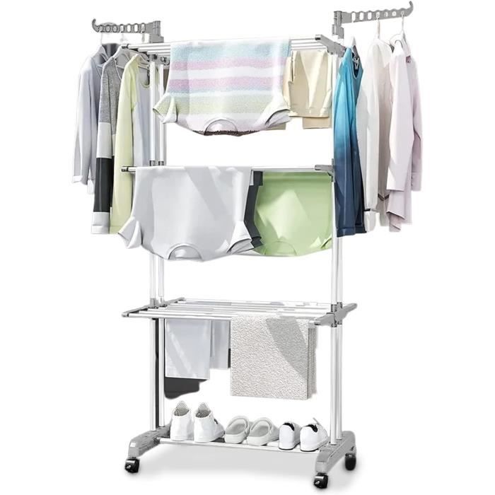 Séchoir à linge vertical extensible – étendoirs pliants XXL – Tendoirs ...