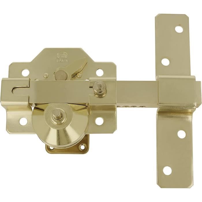 Verrou de porte avec bouton d'ouverture, loquet de sécurité et levier ...