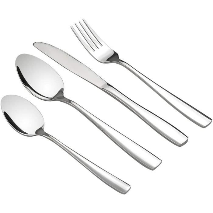 24 Pièces Service Couverts Menagere Couverts Set Couverts Set de ...