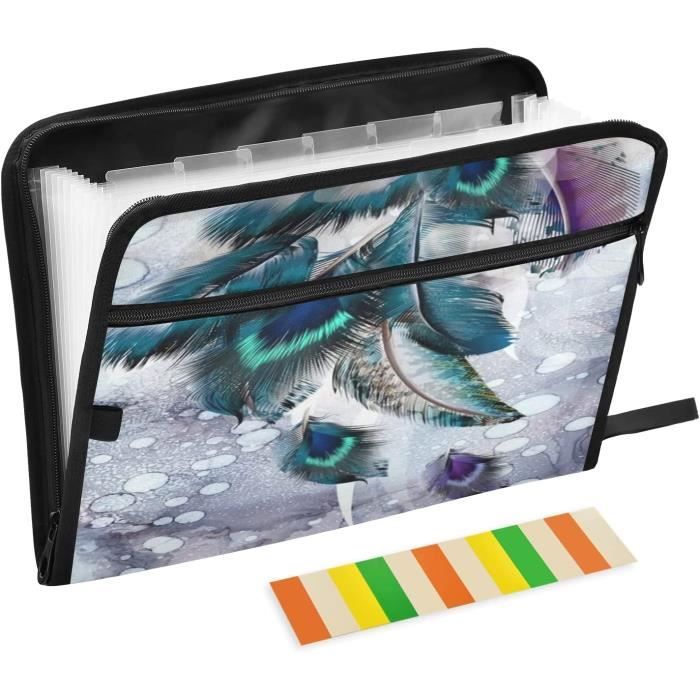 Trieur extensible bohème à 13 poches avec étiquettes adhésives, organ ...