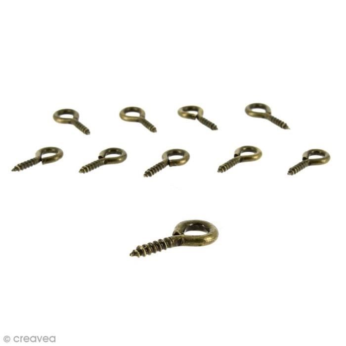 Crochets piton à visser - Bronze - 10 mm - 10 pcs - Cdiscount Bricolage