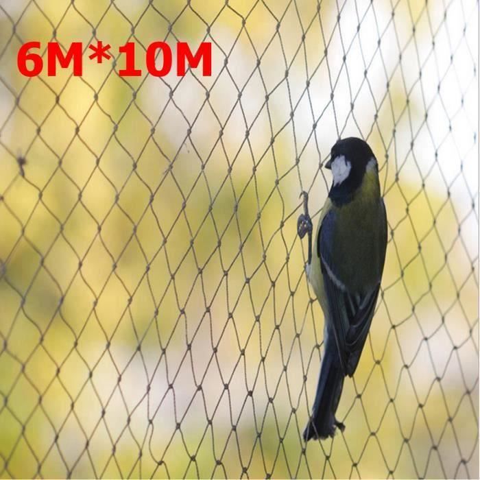 TEMPSA 6x10 m Noir Nylon Filet De Protection Filet D'élevage Filet Anti-oiseaux - Cdiscount Jardin